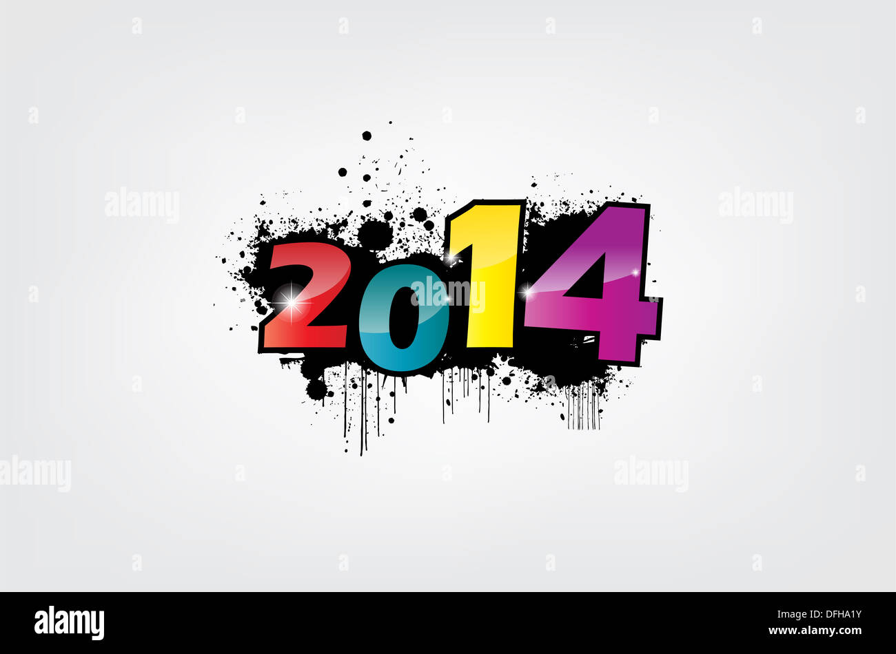 New year 2014 wallpaper, grunge effect Stock Photo - Alamy