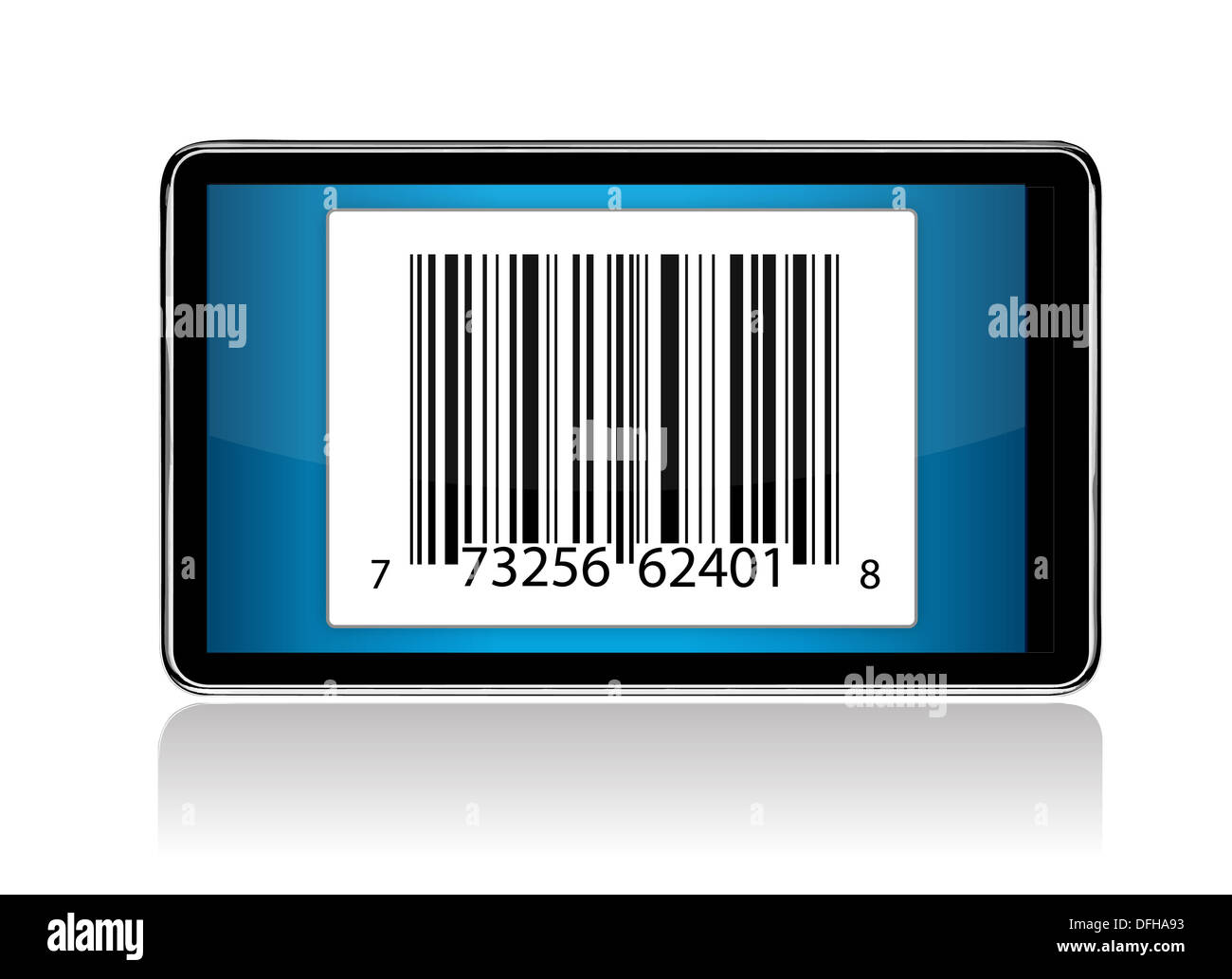 tablet with Barcode illustration design Stock Photo - Alamy