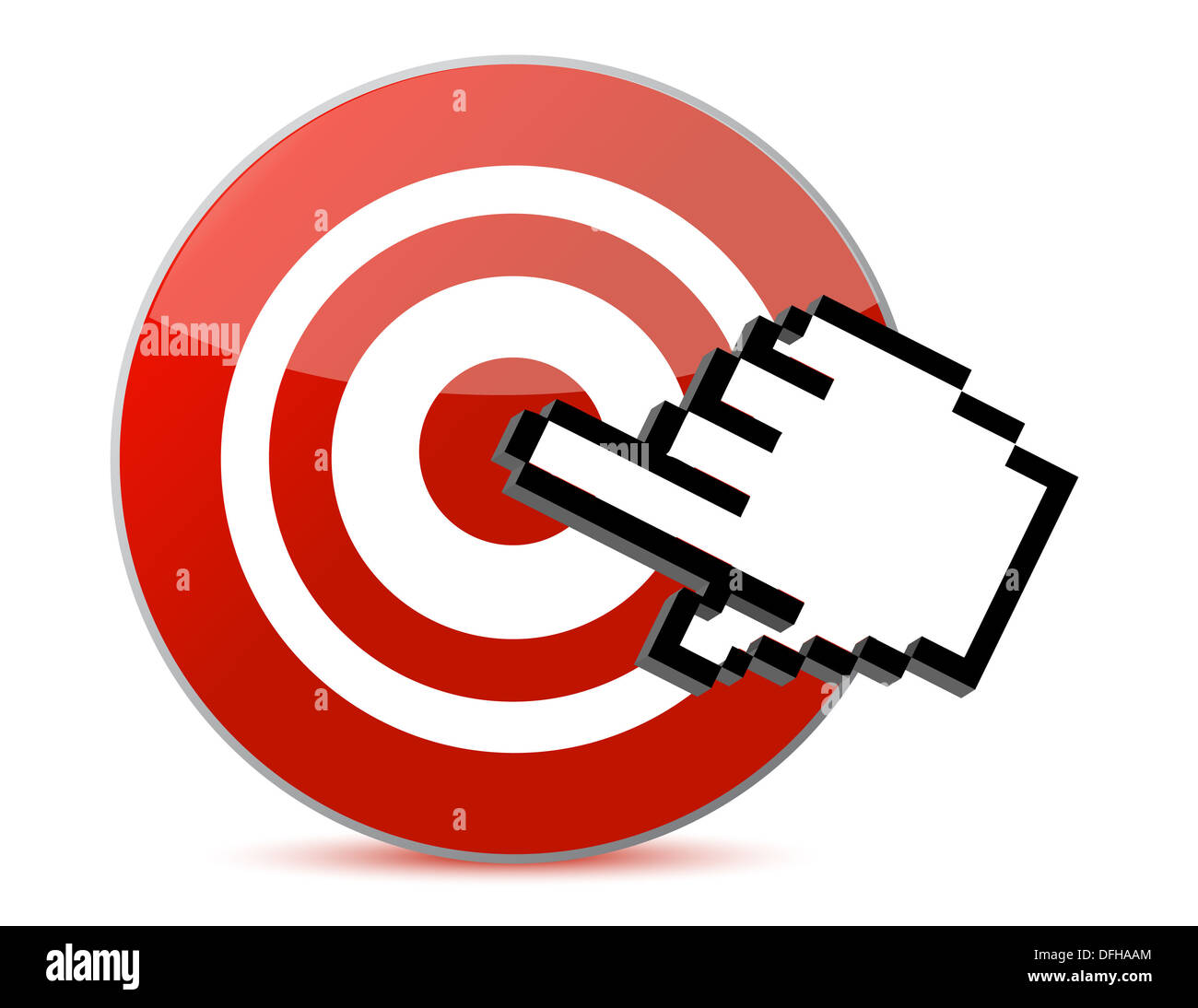 target and cursor illustration design Stock Photo - Alamy
