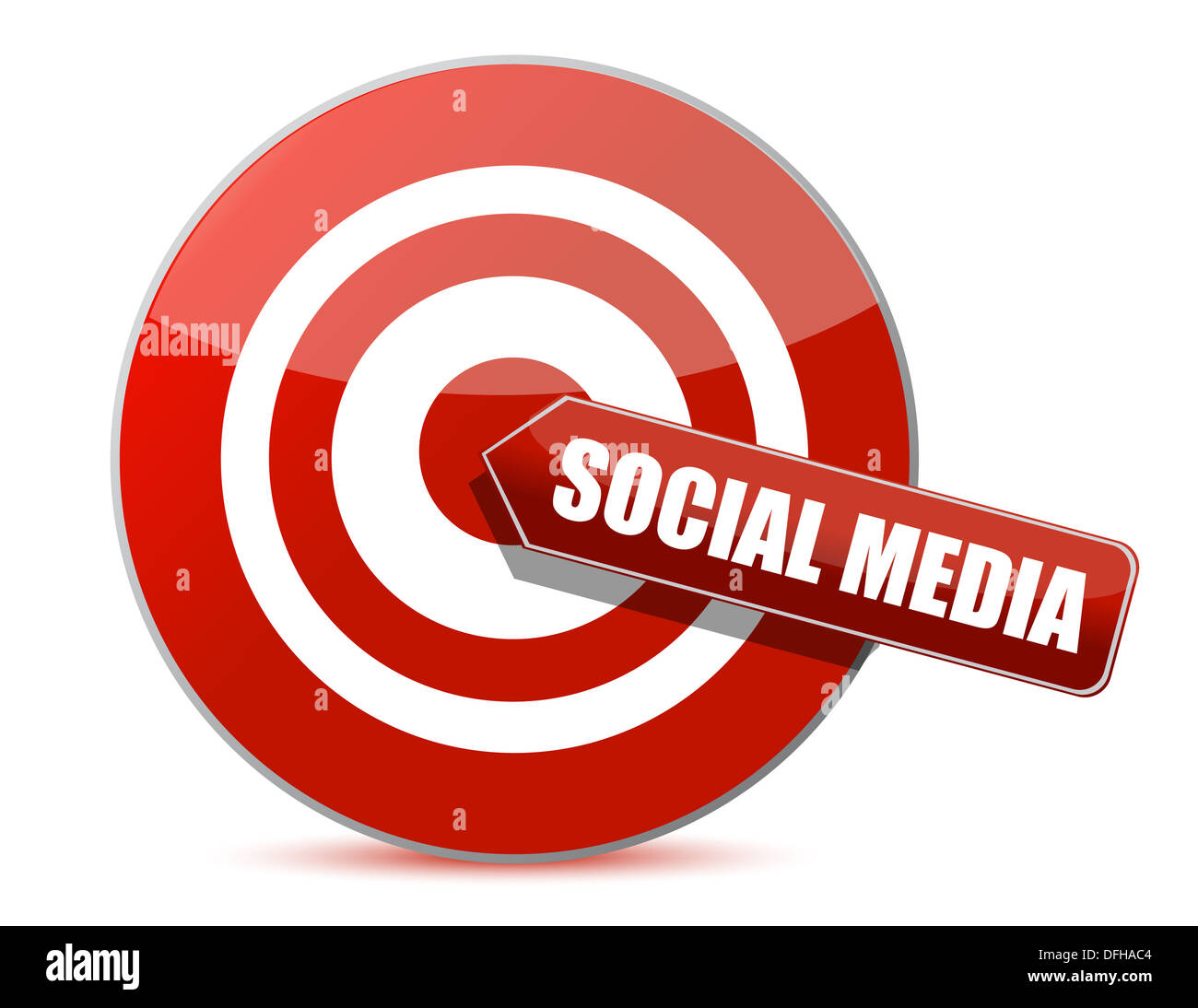 target bulls eye social media illustration design on white Stock Photo ...