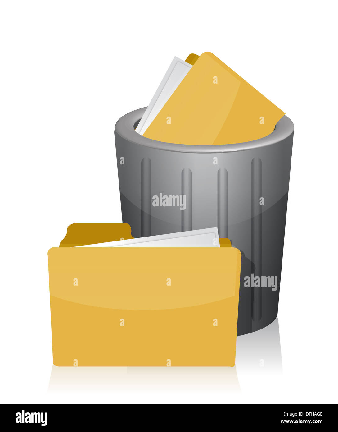 Trashed Folder illustration design over a white background Stock Photo ...