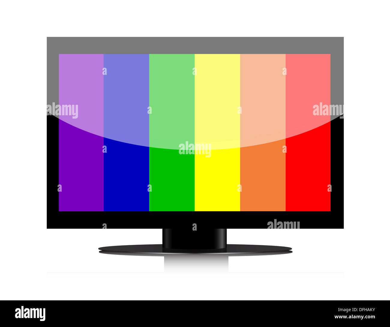 lcd television with no signal Stock Photo - Alamy