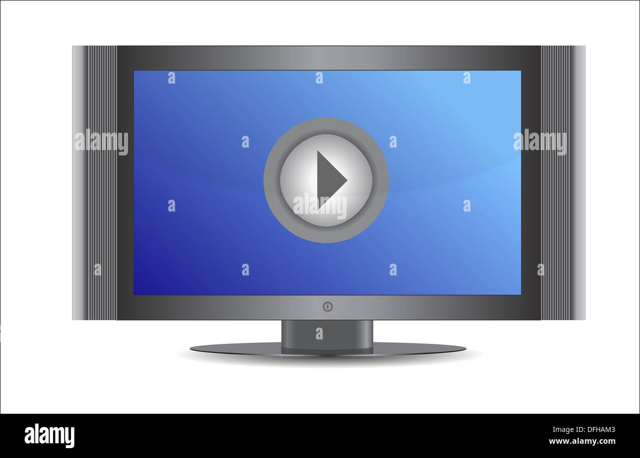 TV screen with play button Stock Photo - Alamy