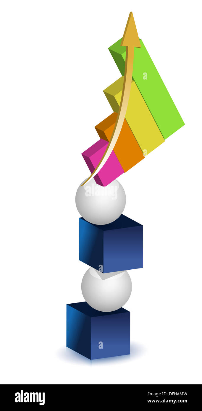 balancing graph illustration design over a white background Stock Photo ...