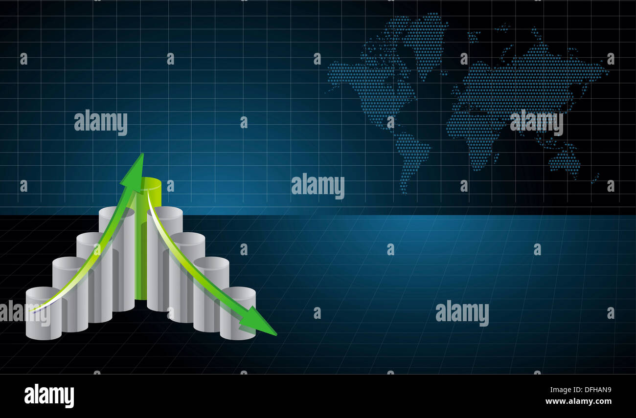 Business background concept illustration design and map Stock Photo - Alamy