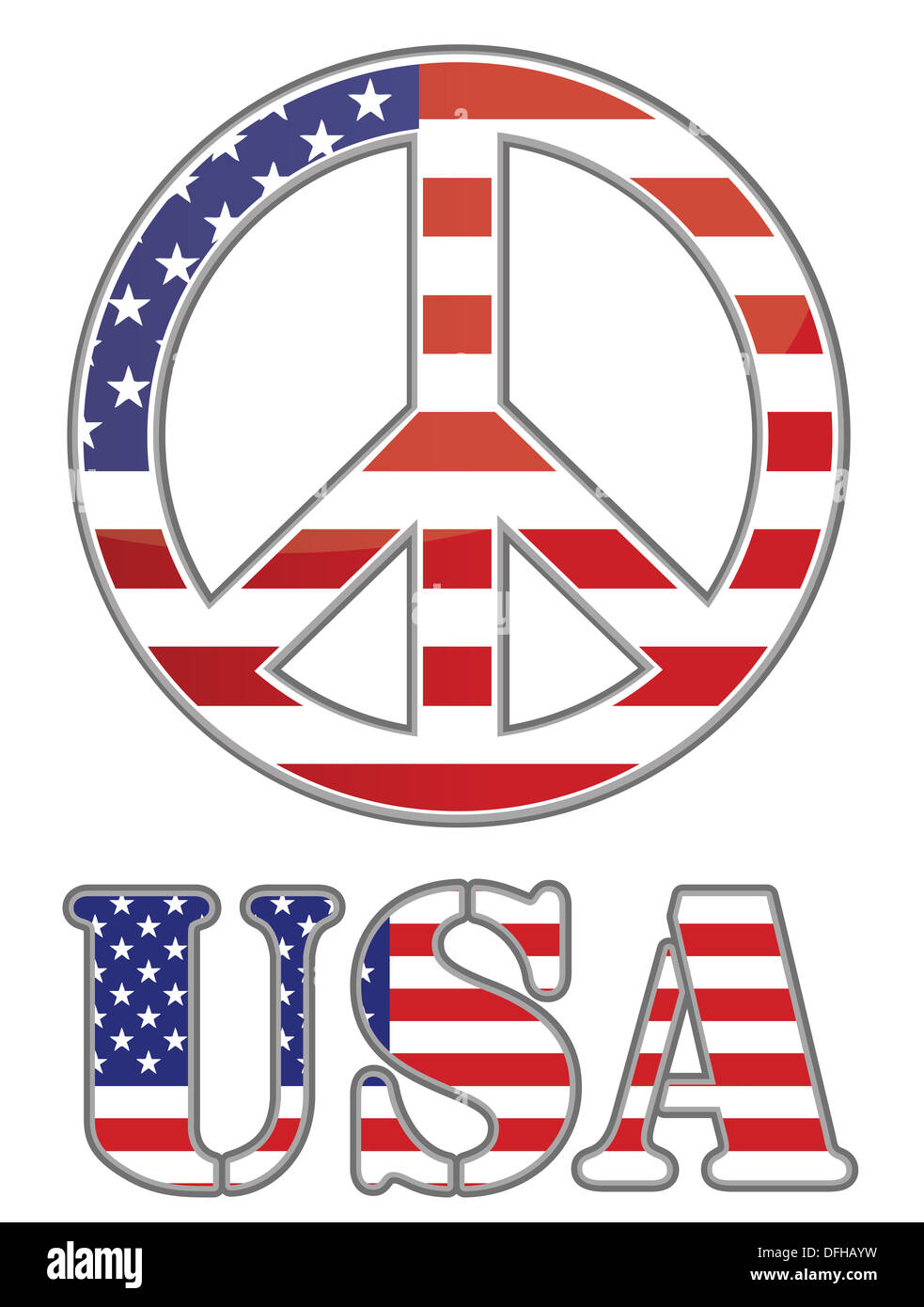 United states peace sign on white background. Vector file available ...