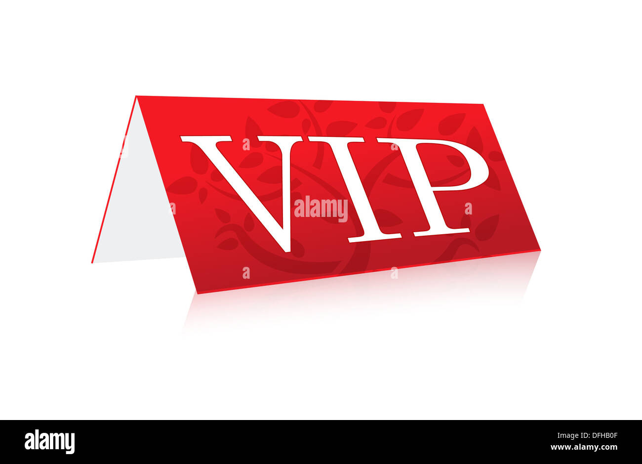 Table illustration vip Sign isolated over a white background Stock ...