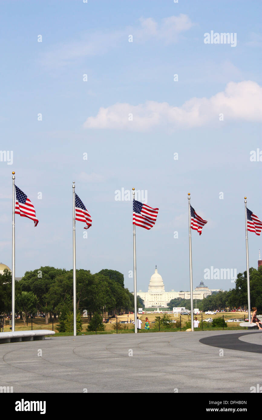 Washington dc flags hi-res stock photography and images - Alamy