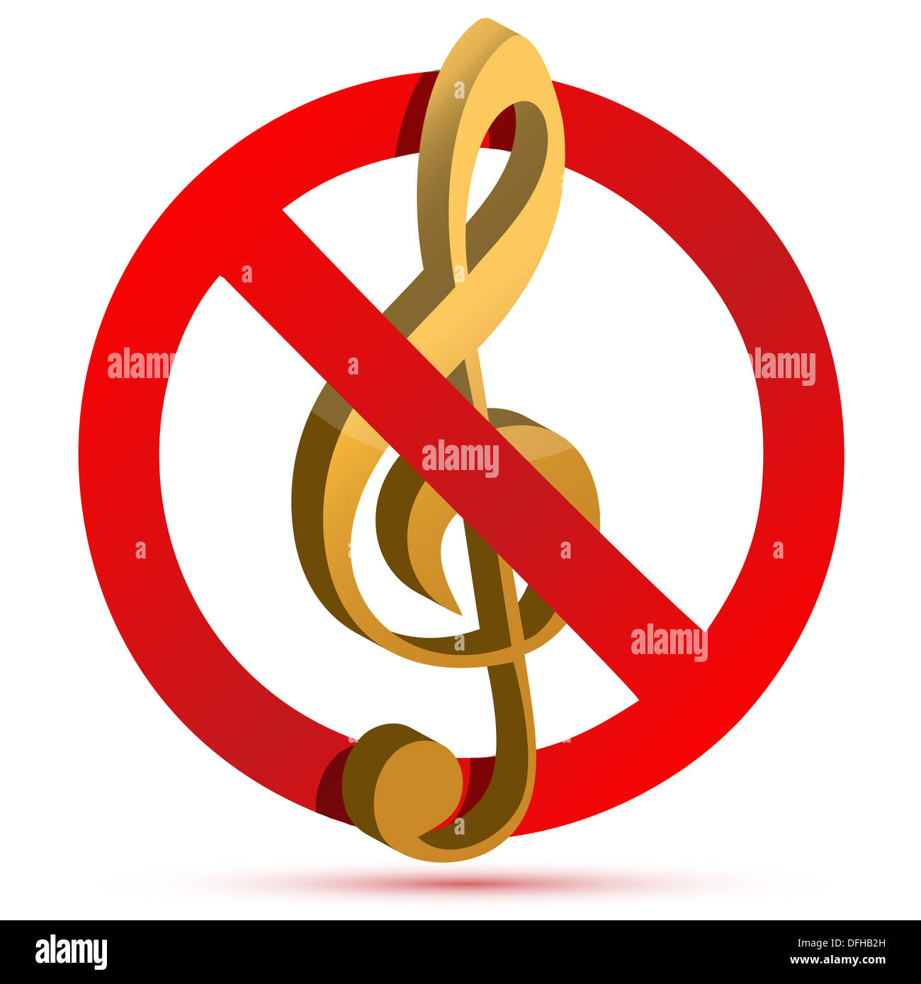 warning symbol for silent places Stock Photo - Alamy