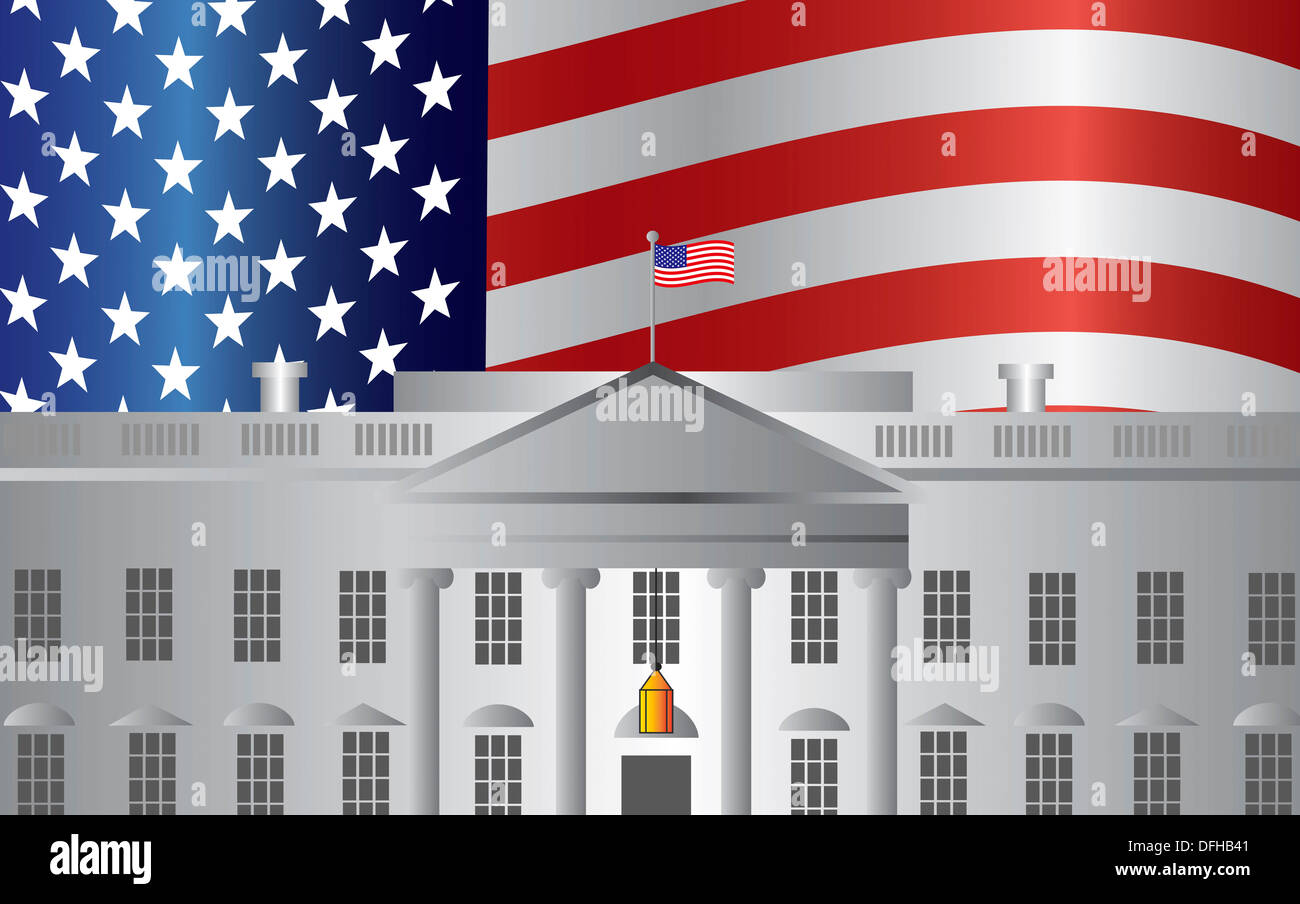 White house illustration dc hi-res stock photography and images - Alamy