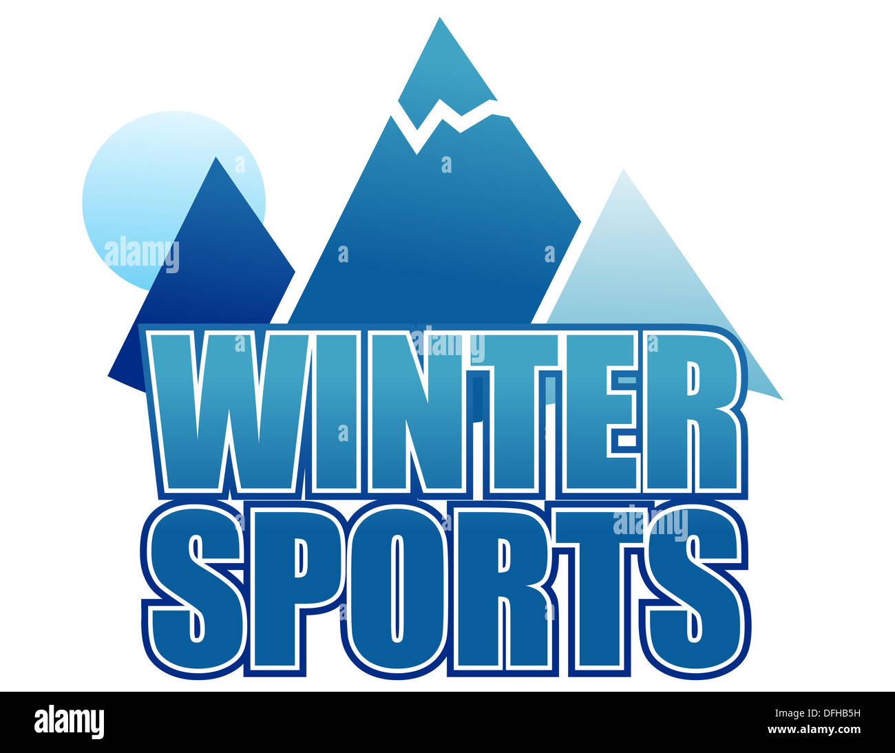 Winter sports sign Stock Photo - Alamy