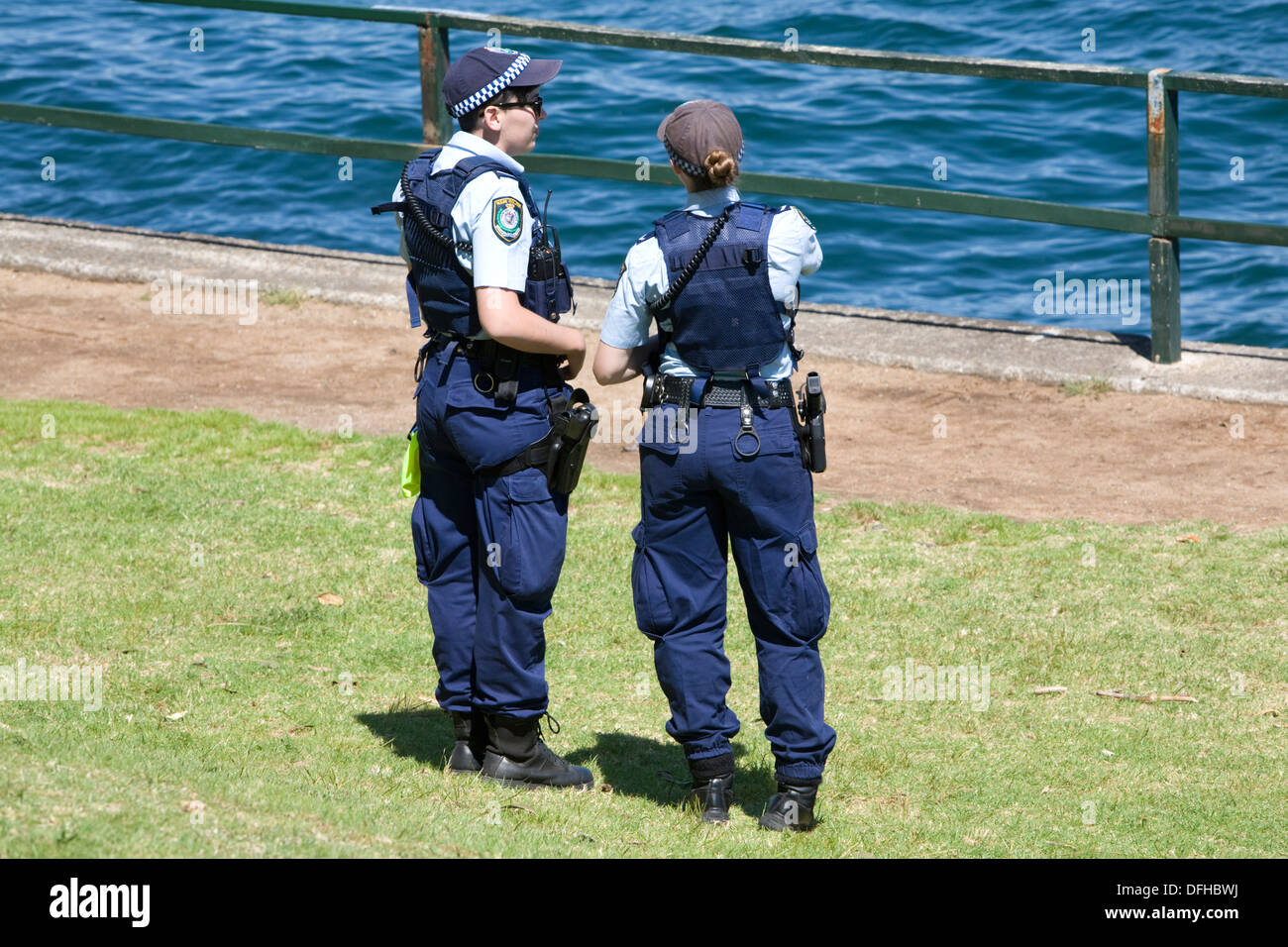 Two australian female policewomen patrolling around Neutral bay on ...