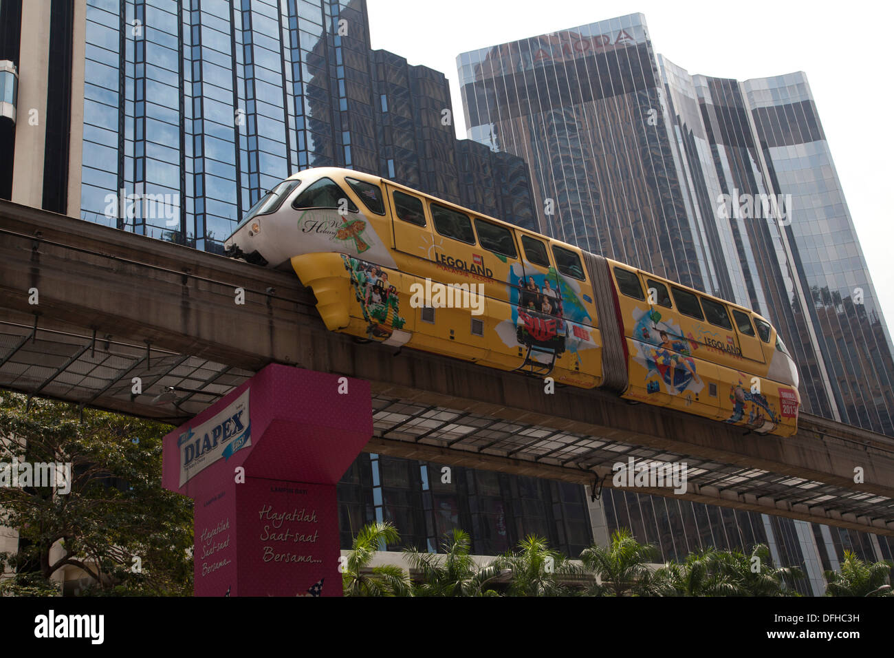 vehicle monorail in the city of Kuala Lumpur, Asia Stock Photo - Alamy