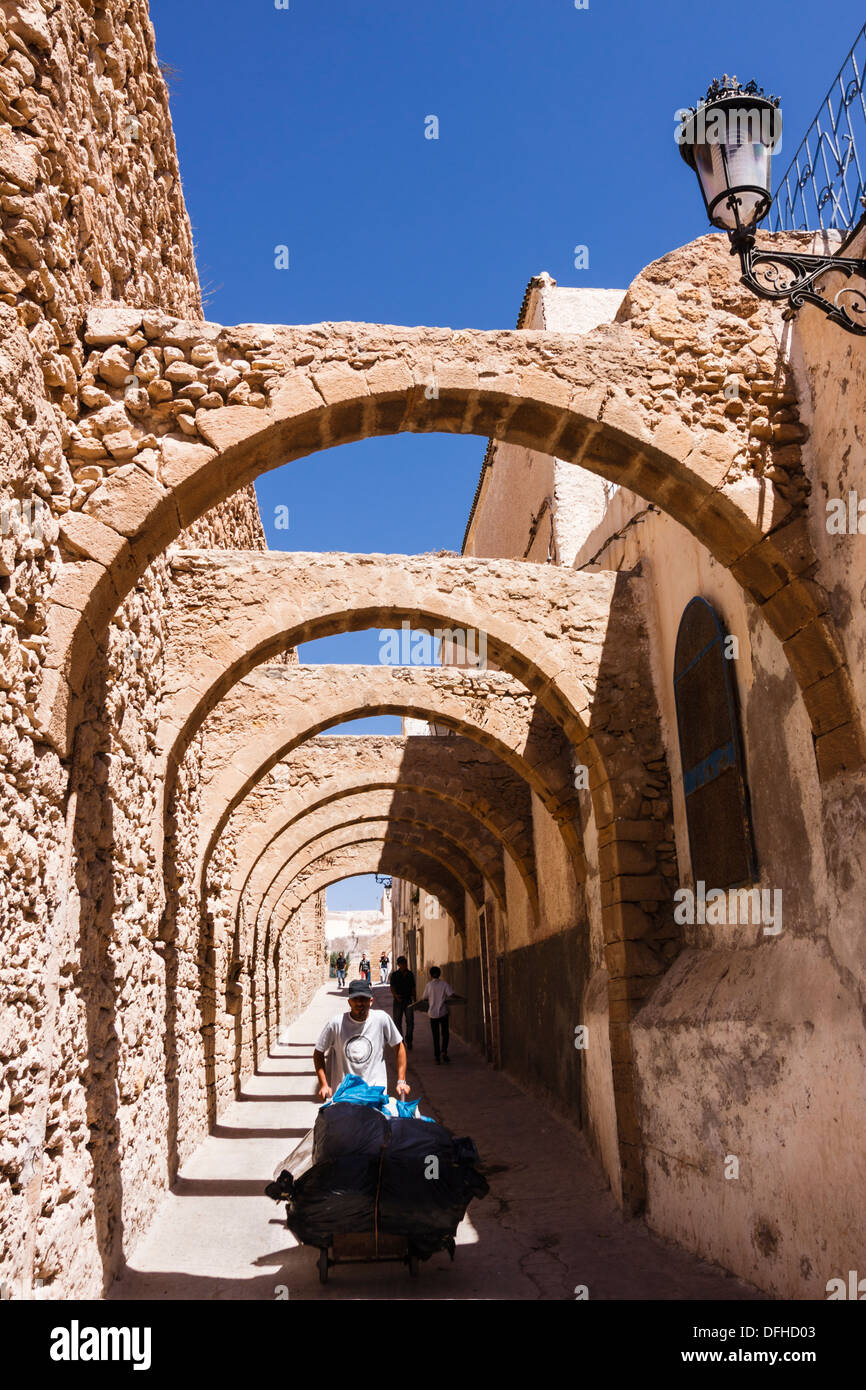 Lane with arches Safi medina Morocco Stock Photo - Alamy