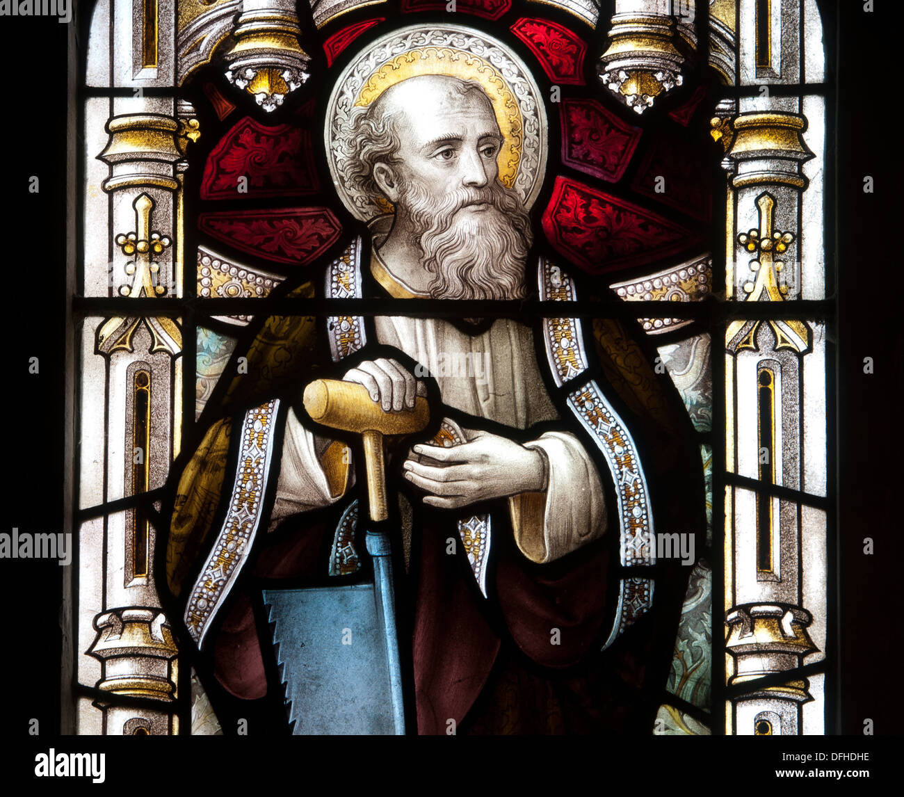 Saint Simon stained glass, Holy Trinity Church, Hatton, Warwickshire ...