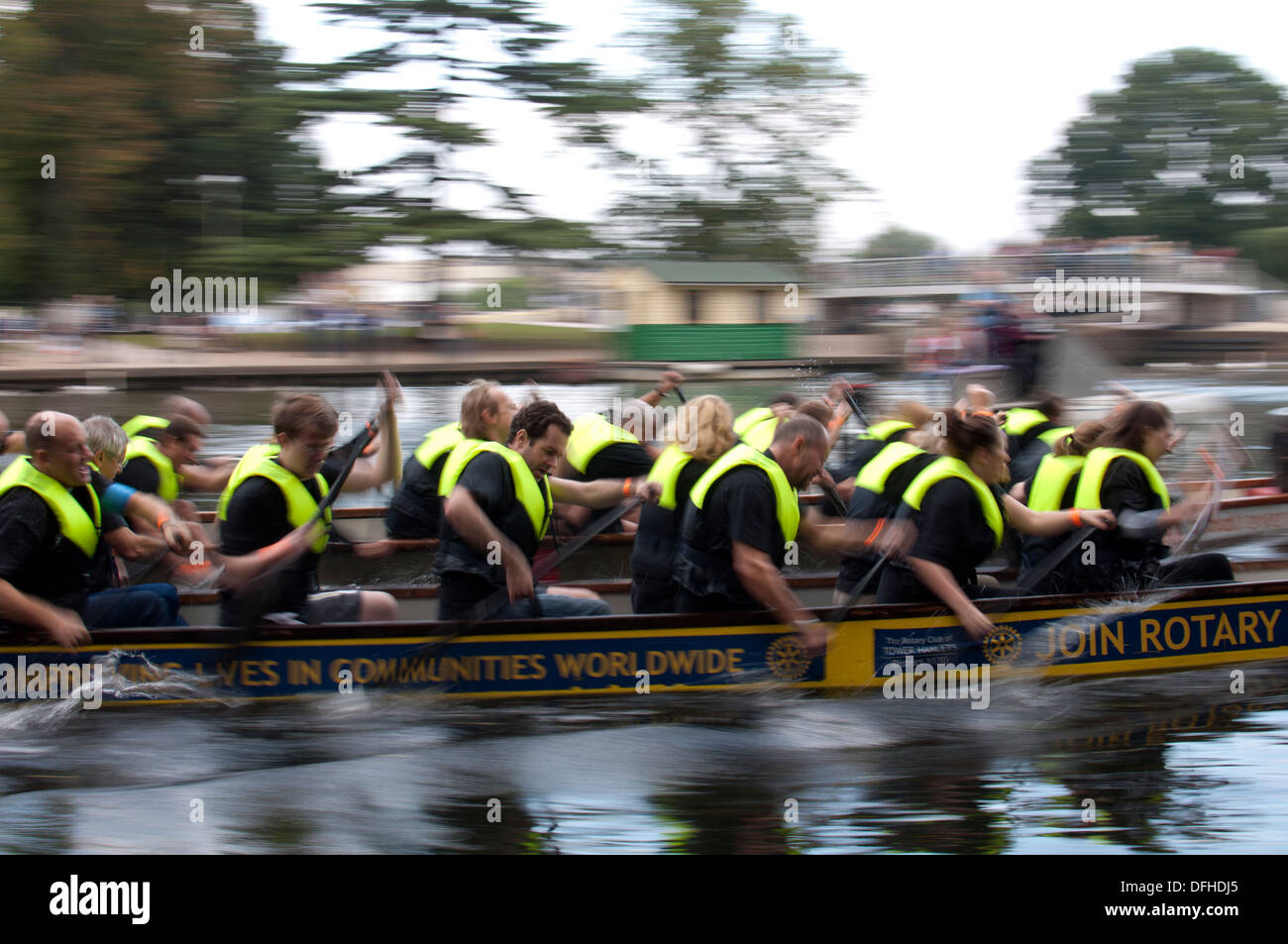 Dragon boat racing, Stratford-upon-Avon, UK Stock Photo - Alamy