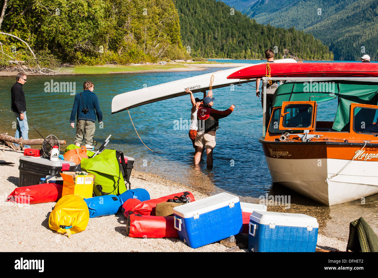 canoe scenic Wells Gray Provincial Park BC Canada Stock Photo - Alamy