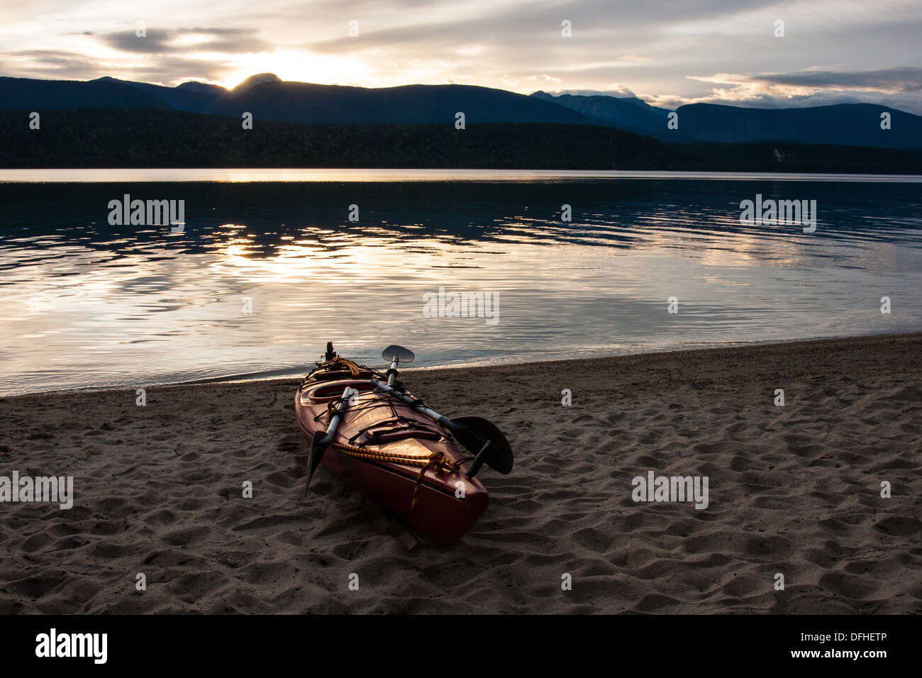 Kayak onshore Wells Gray Provincial Park British Columbia Stock Photo ...