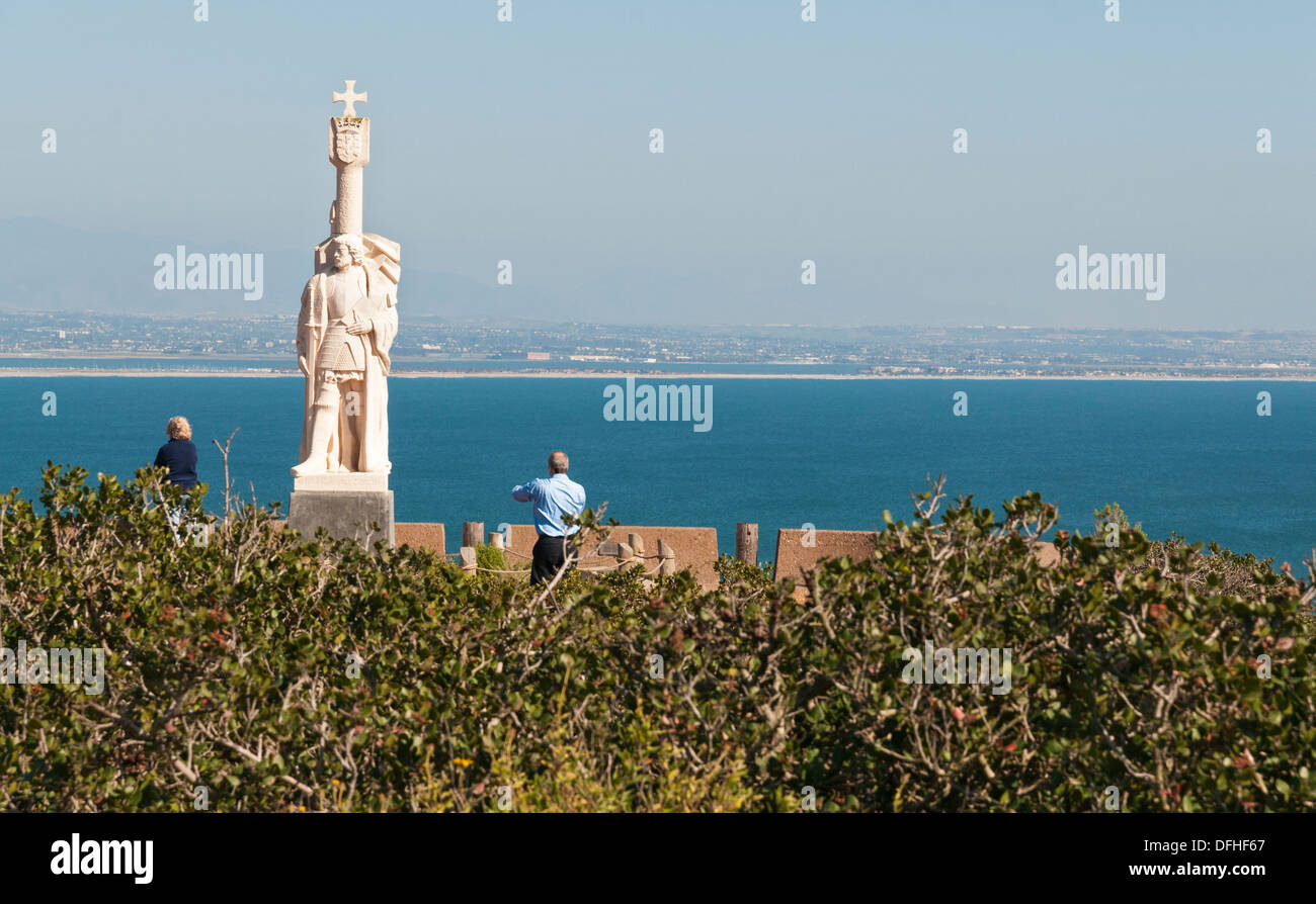 California, San Diego, Cabrillo National Monument, statue of Juan ...
