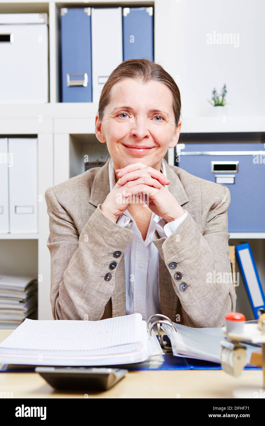 Happy office woman hi-res stock photography and images - Alamy