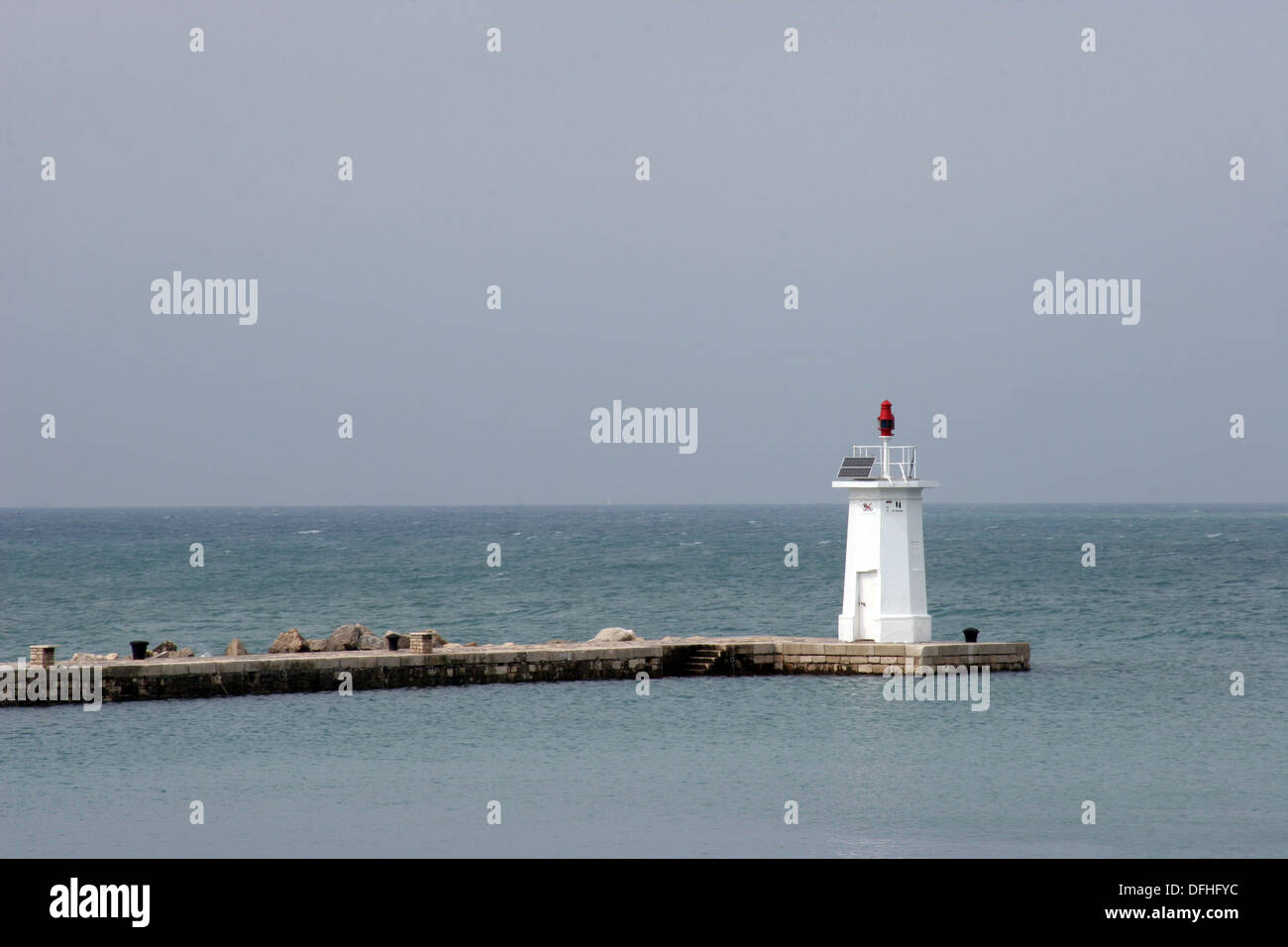 The white lighthouse Stock Photo - Alamy