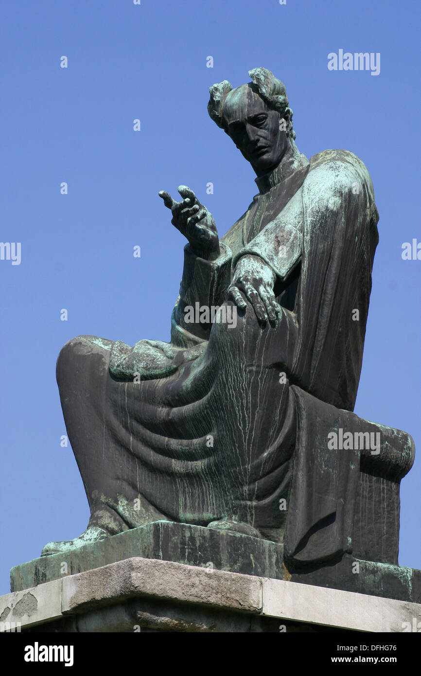 Statue of Bishop Josip Juraj Strossmayer in Zagreb, Croatia Stock Photo ...