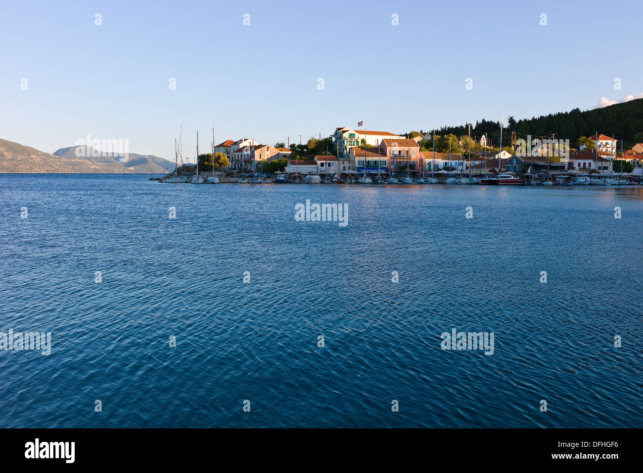 Entrance to Fiscardo harbour, Kefalonia, Greece Stock Photo - Alamy