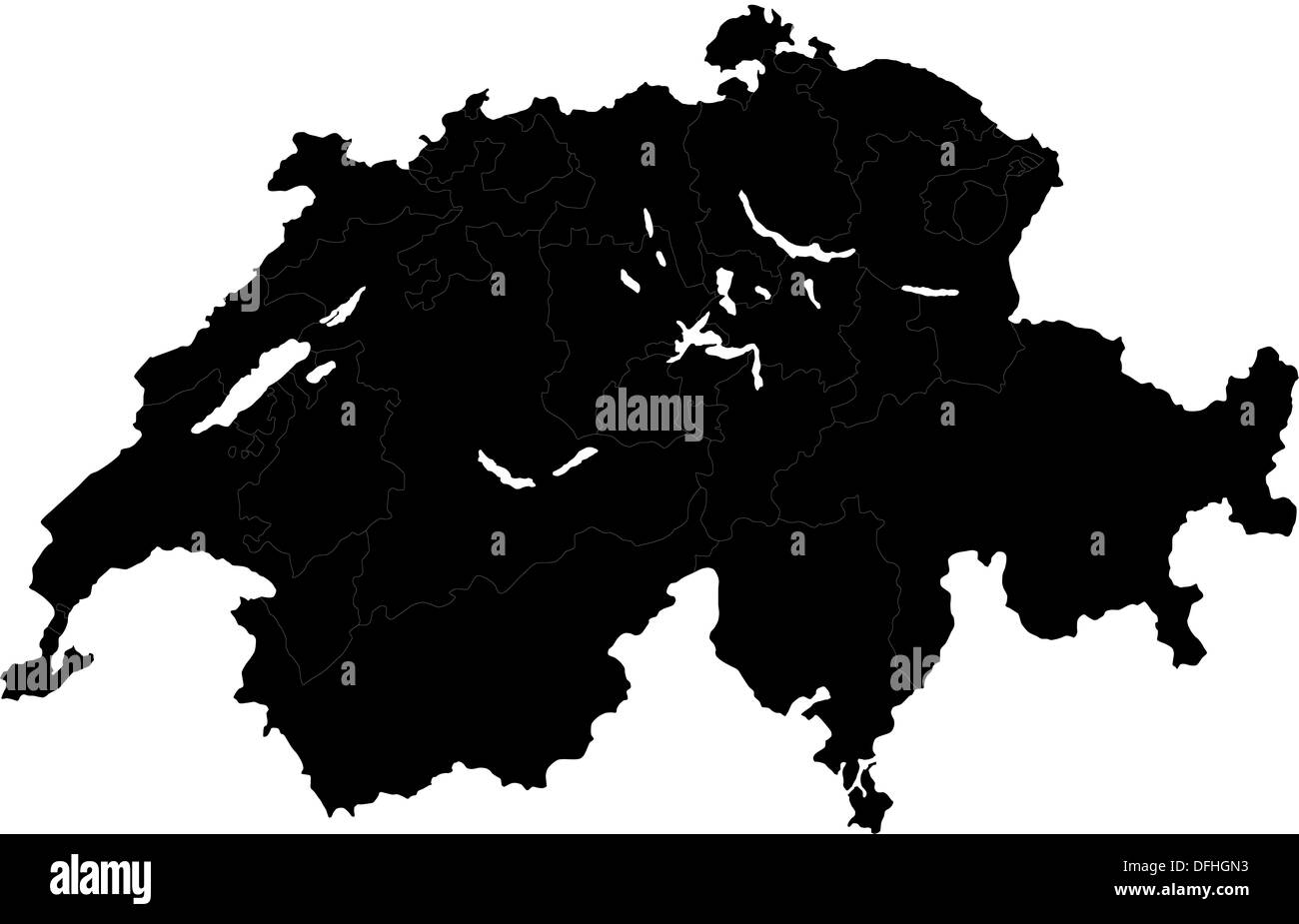 Border of switzerland Black and White Stock Photos & Images - Alamy