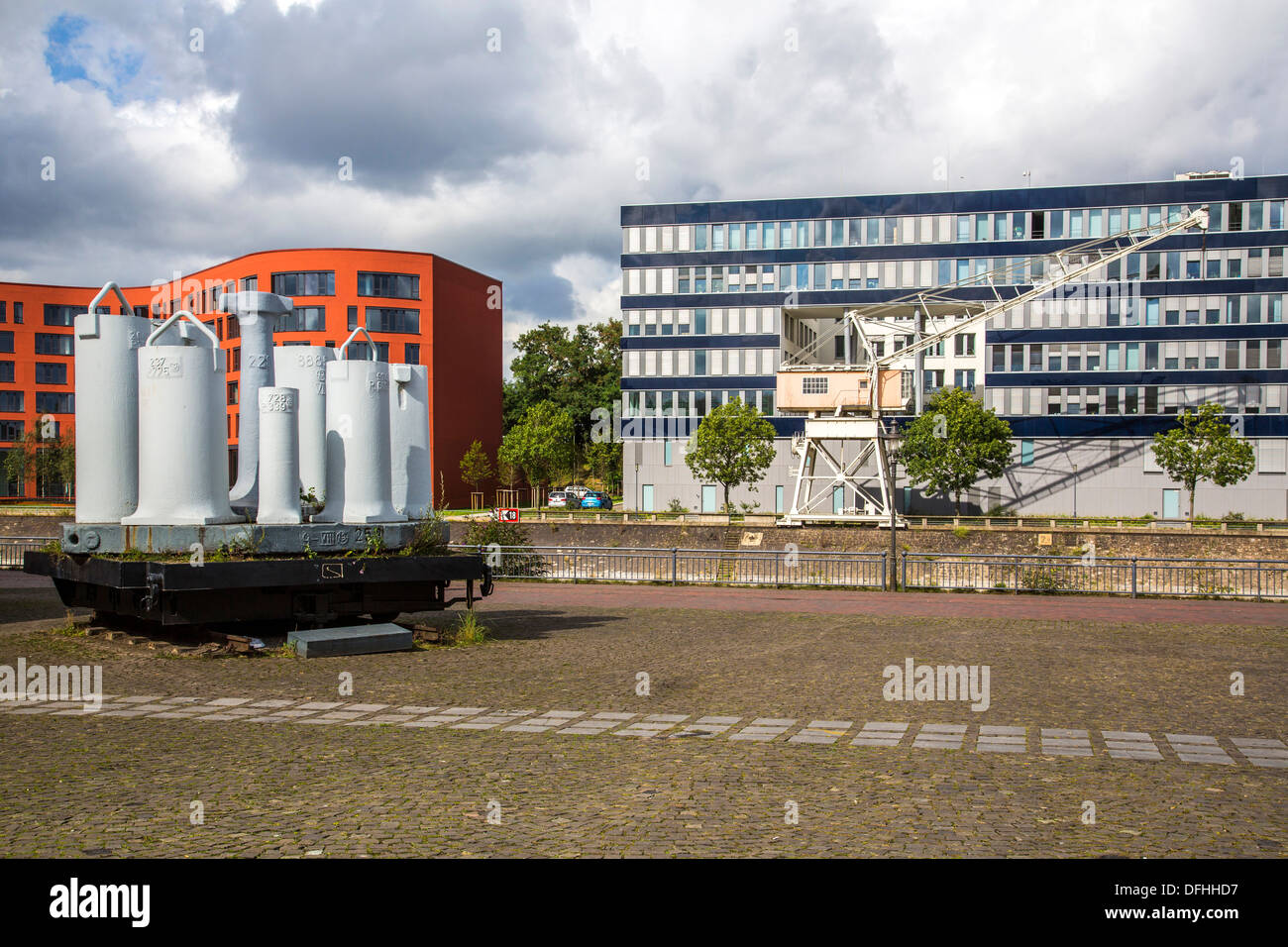 New building of the Northrhine Westfalian National Archives. Old brick ...