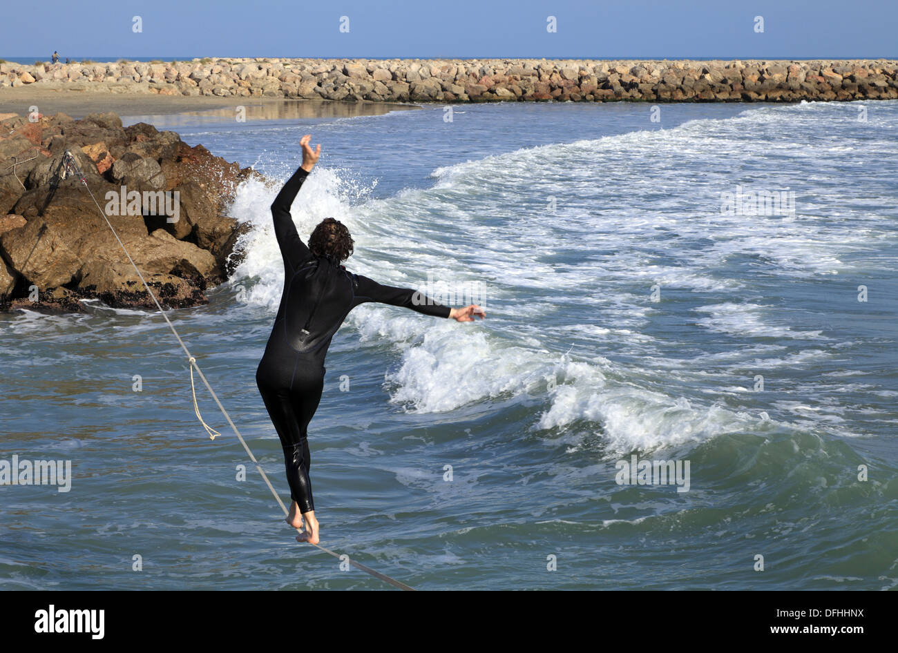 Waterline in Frontignan Beach, Languedoc Roussillon, France Stock Photo ...