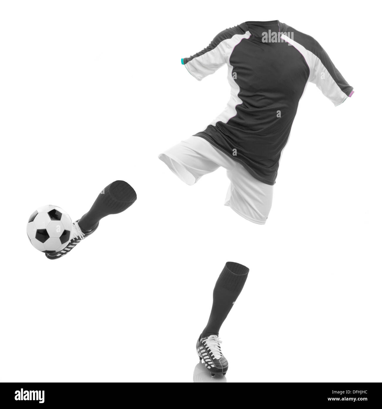 invisible soccer player shot in studio background Stock Photo - Alamy