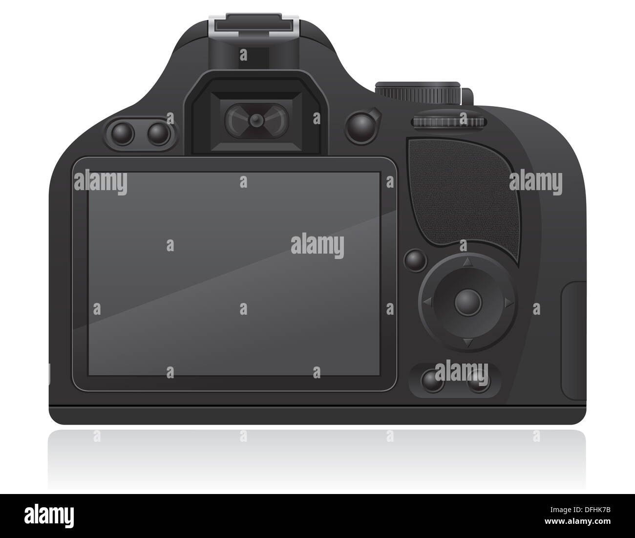 photo camera illustration isolated on white background Stock Photo - Alamy