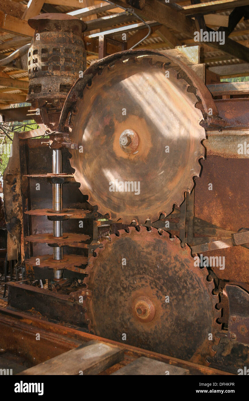 Logging sawmill blades, Ketchikan, Alaska, USA Stock Photo - Alamy