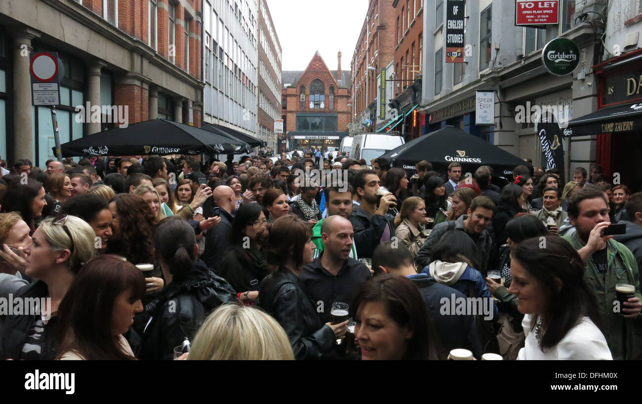 Image of the Arthur's Day celebrations in Dubln city centre. Arthur's ...