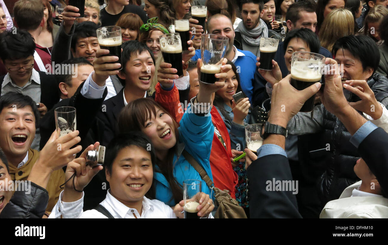 Image of the Arthur's Day celebrations in Dubln city centre. Arthur's ...
