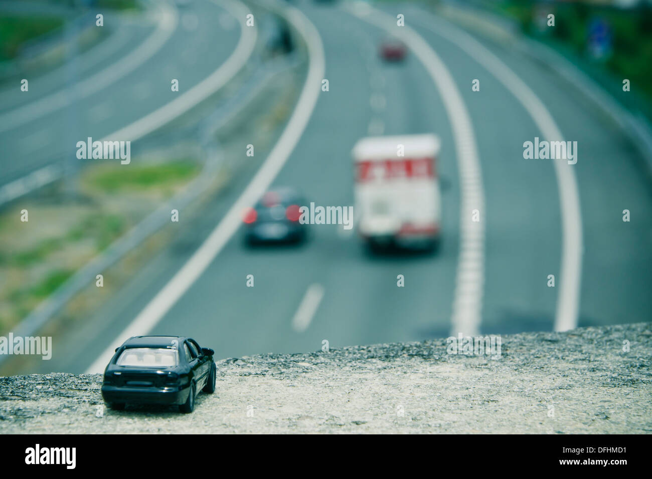 perspective of the car on the highway Stock Photo - Alamy