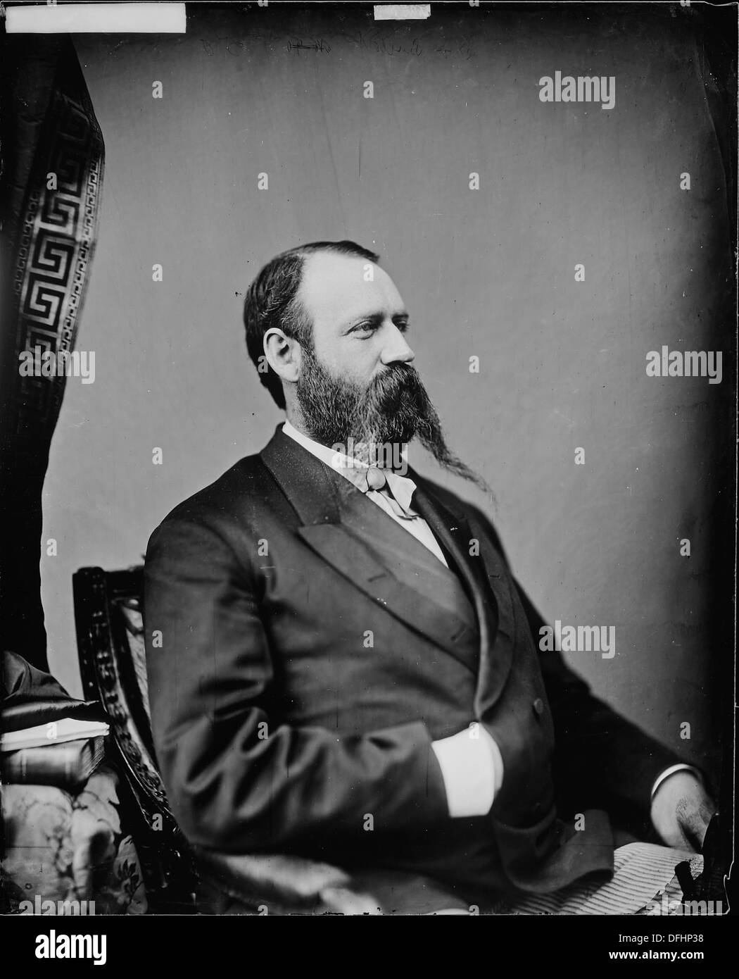 This portrait depicts Honorable Alexander H. Bullock, a political ...