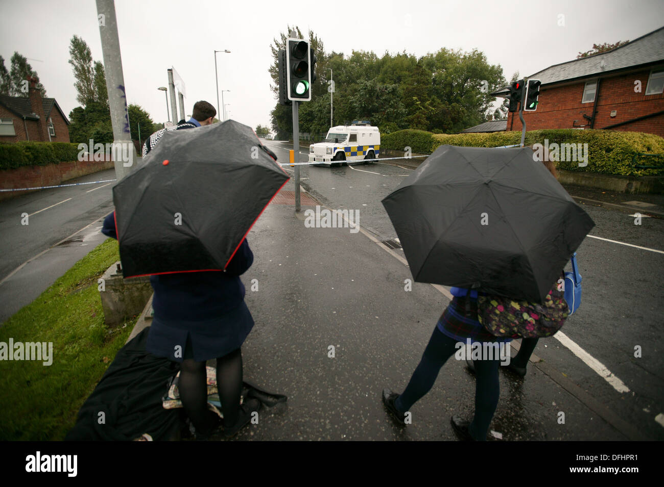 Oct. 3, 2013 - Finaghy, Belfast UK Suspect device found on rail link ...