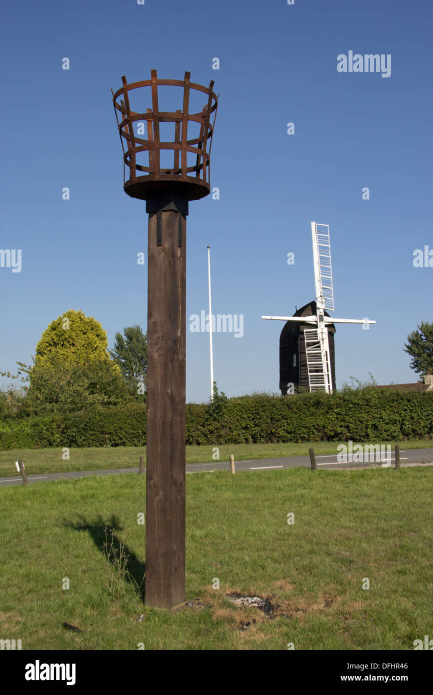 The Post Mill in Outwood Surrey England Stock Photo - Alamy