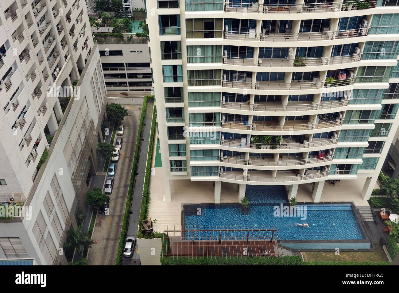 view through a window of Hansar hotel Bangkok, Thailand, Asia Stock ...