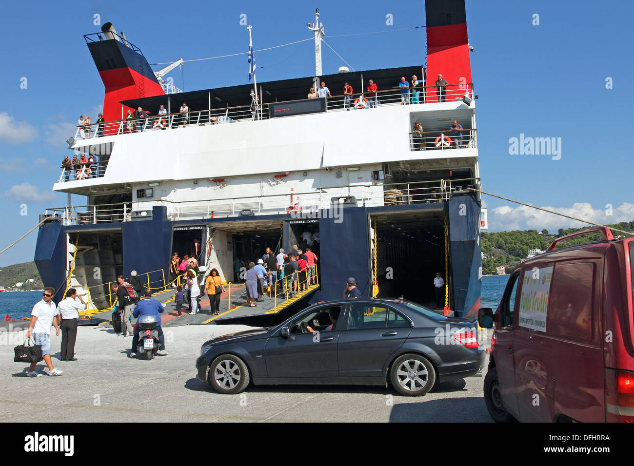 Foot passengers on a ferry hi-res stock photography and images - Alamy