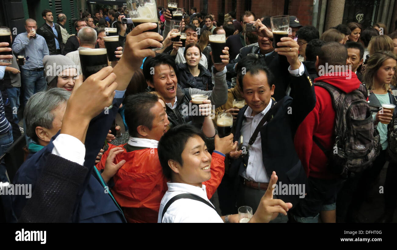 Image of the Arthur's Day celebrations in Dubln city centre. Arthur's ...