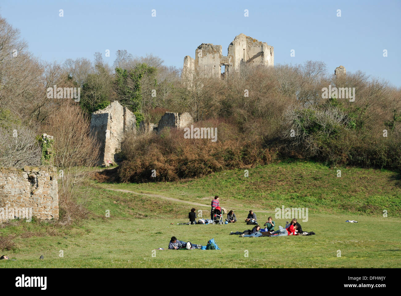 Ruins of the abandoned town of Canale Monterano Italy Stock Photo - Alamy