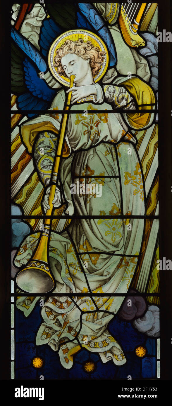 Angel with horn hi-res stock photography and images - Alamy