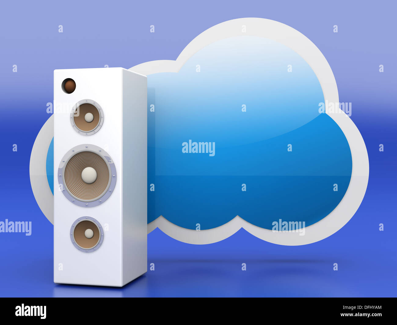 A audio cloud symbol. 3D rendered illustration Stock Photo - Alamy