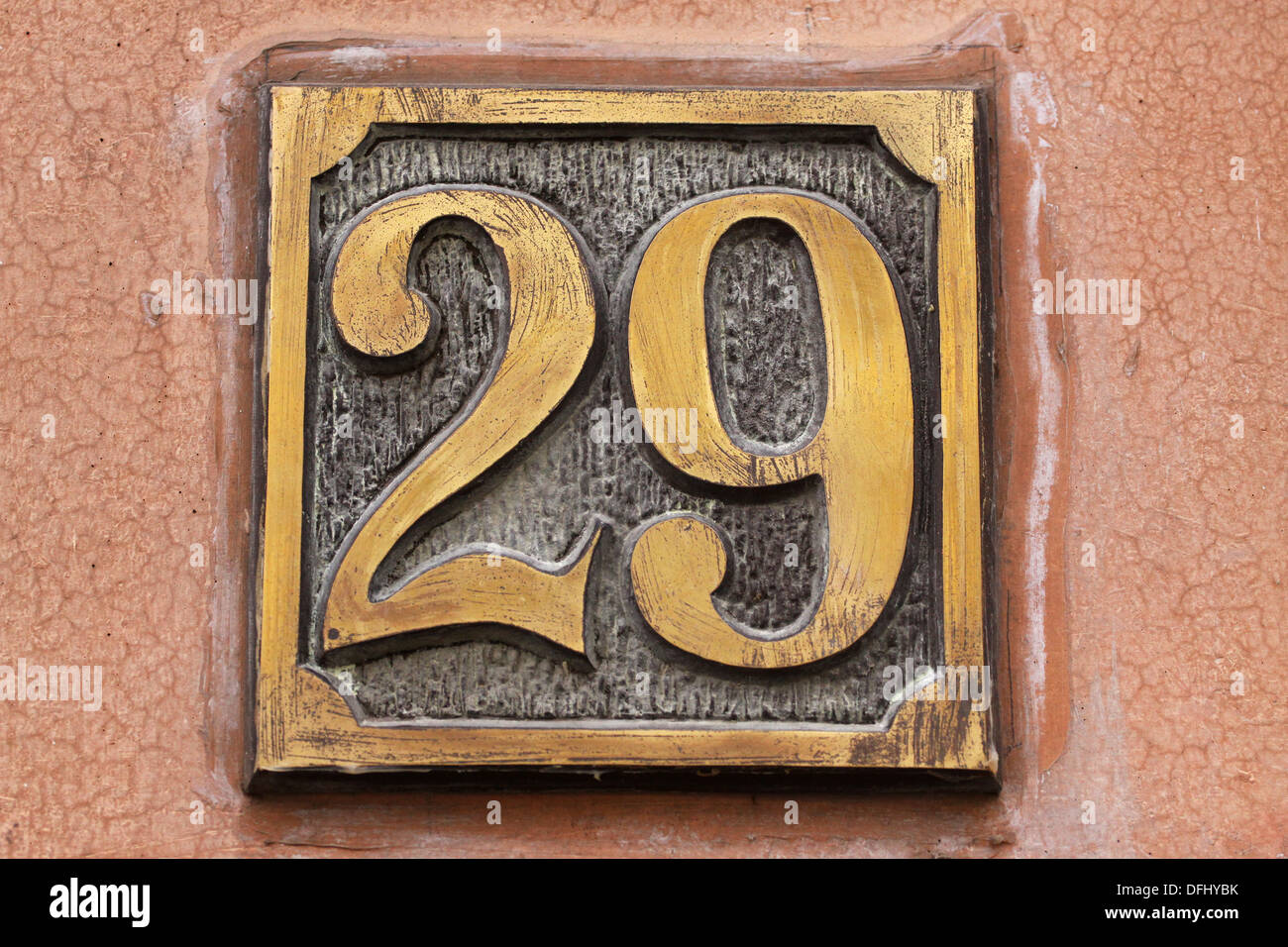 House numbers in different styles and colors (concept for real estate ...