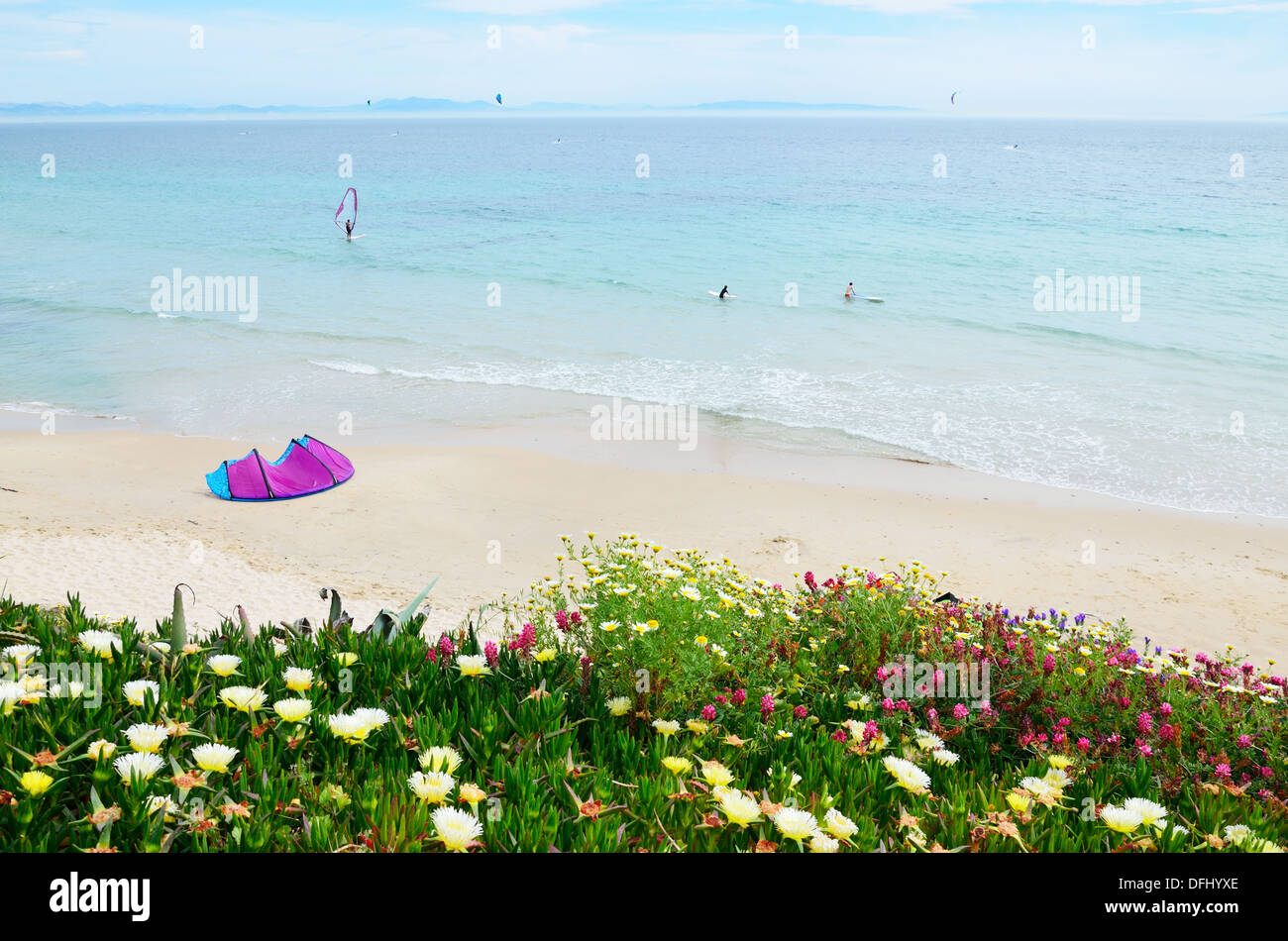 Spring beach Valdevaqueros Stock Photo - Alamy