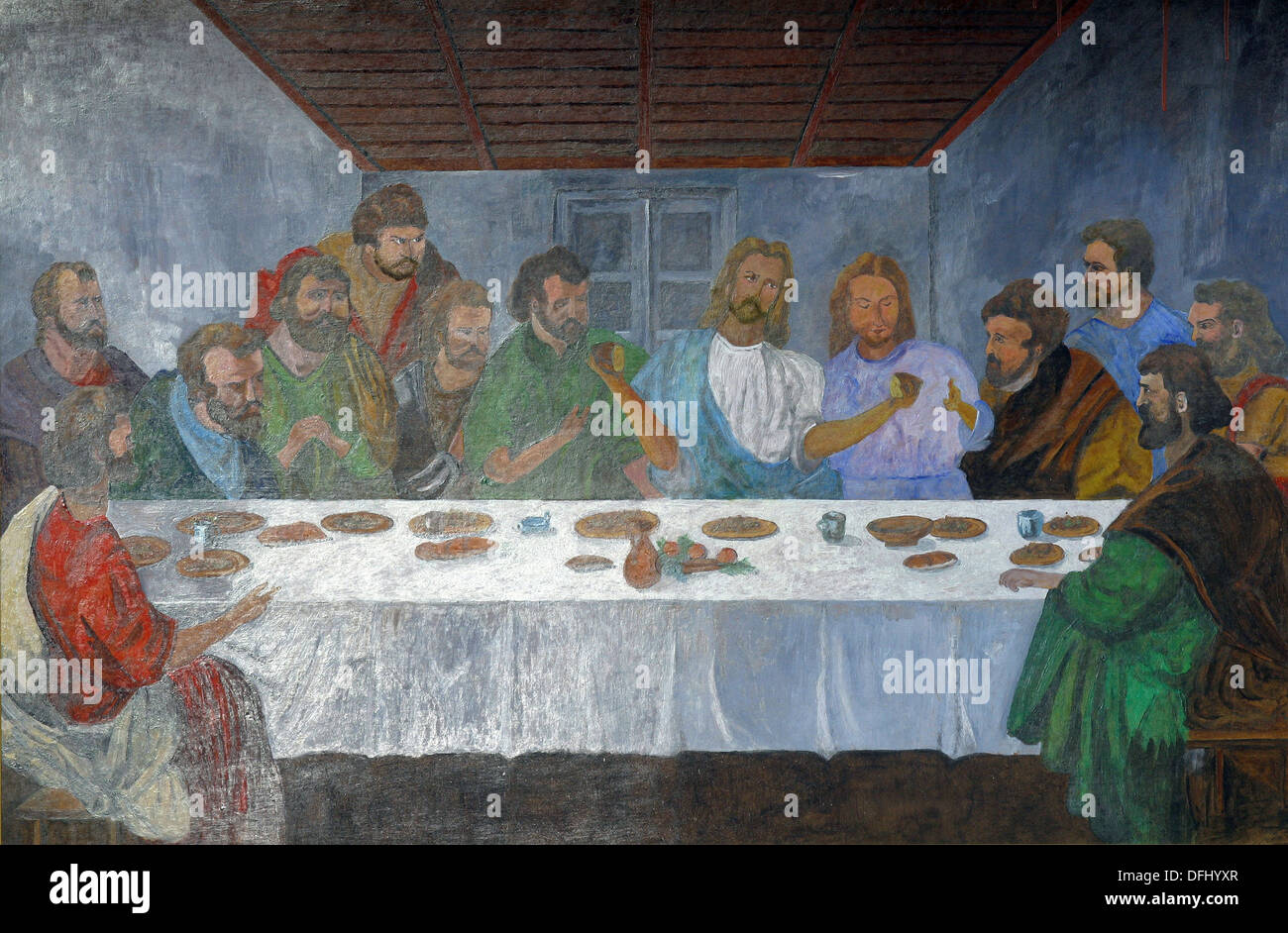 Of the last meal of jesus christ with his disciples hi-res stock ...