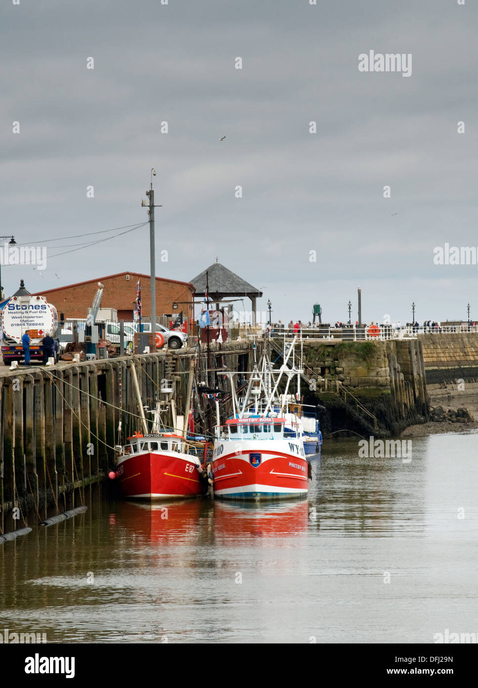 Whitby Fishing Boats Stock Photo - Alamy