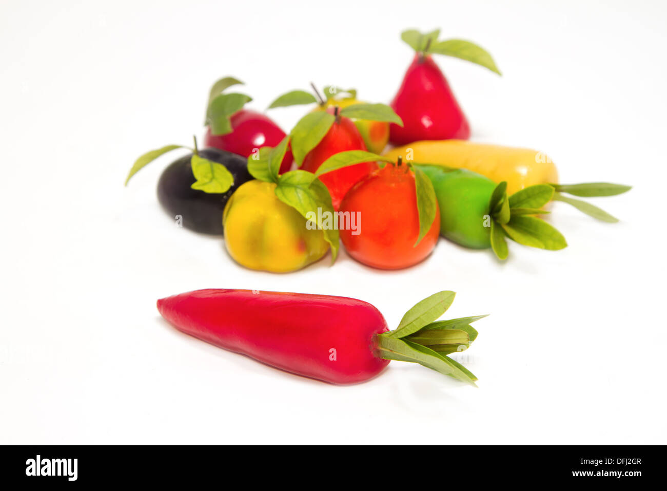Deletable imitation fruits ,Thai Dessert Stock Photo - Alamy
